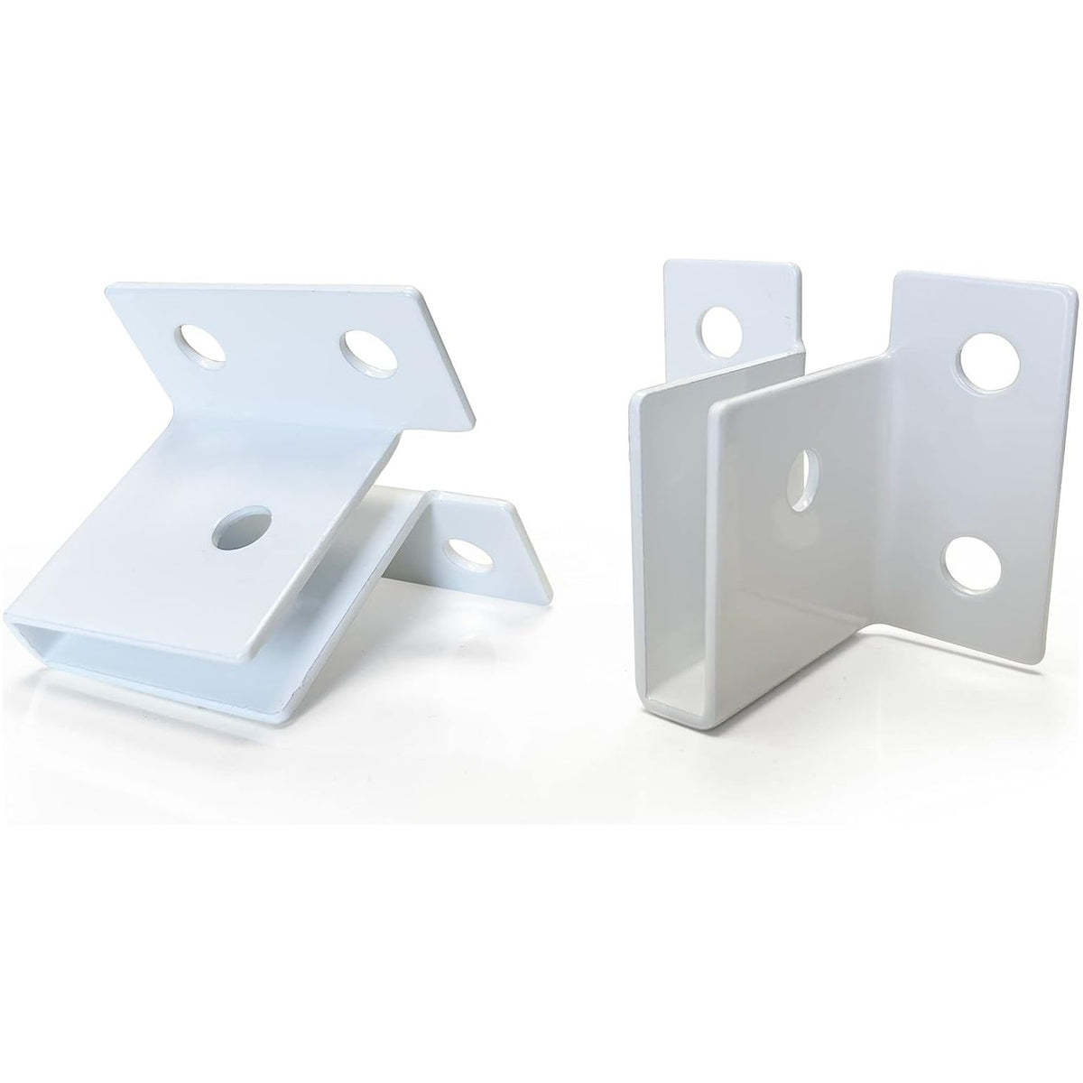 2-Pack, 1/4" Thin U-Brackets Durable White Powder Coated Steel ...